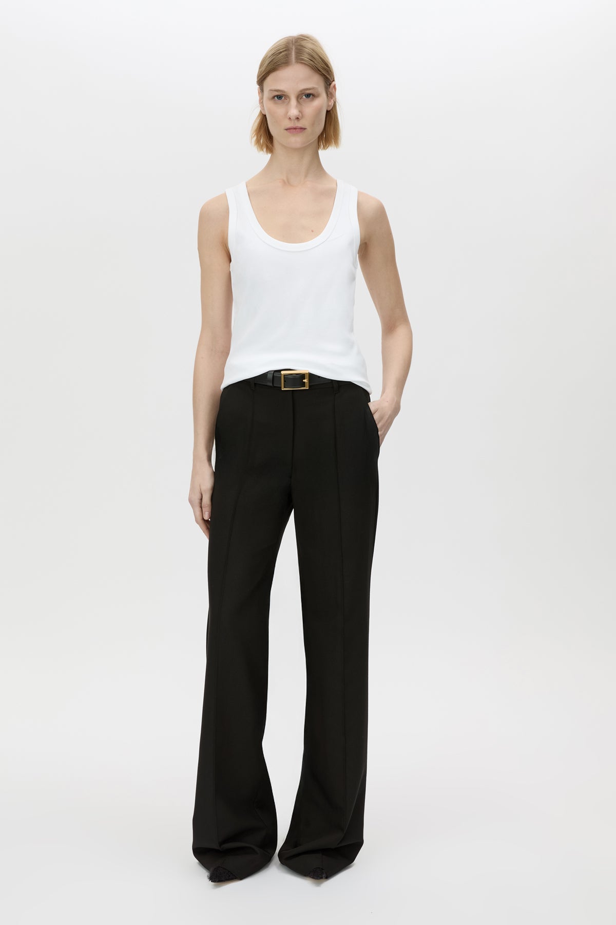 Alba Rib Scoop Tank in Soft White - CAMILLA AND MARC® C&M – CAMILLA AND MARC - INT